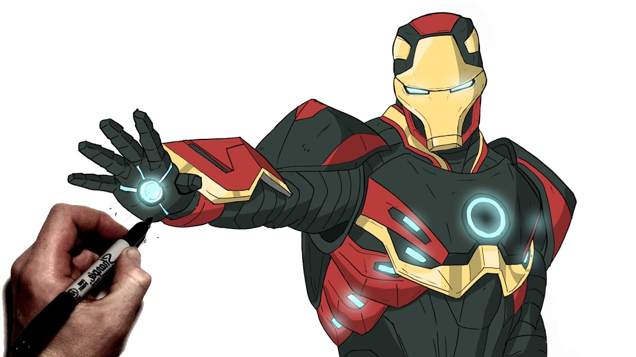 How To Draw Mysterium Iron Man MK 72 | Step BY Step | Marvel - YouTube