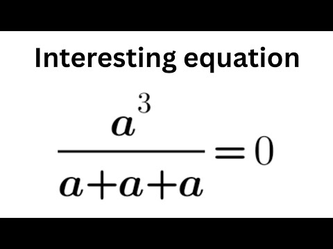 Interesting algebraic equation - YouTube