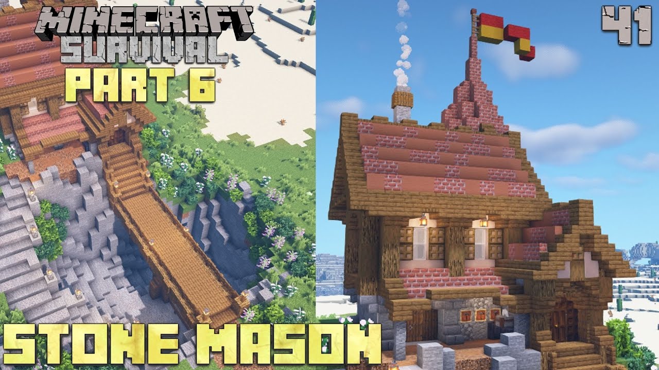 How to build a Village : Stonemason : Let's Play Minecraft 1.16 ...