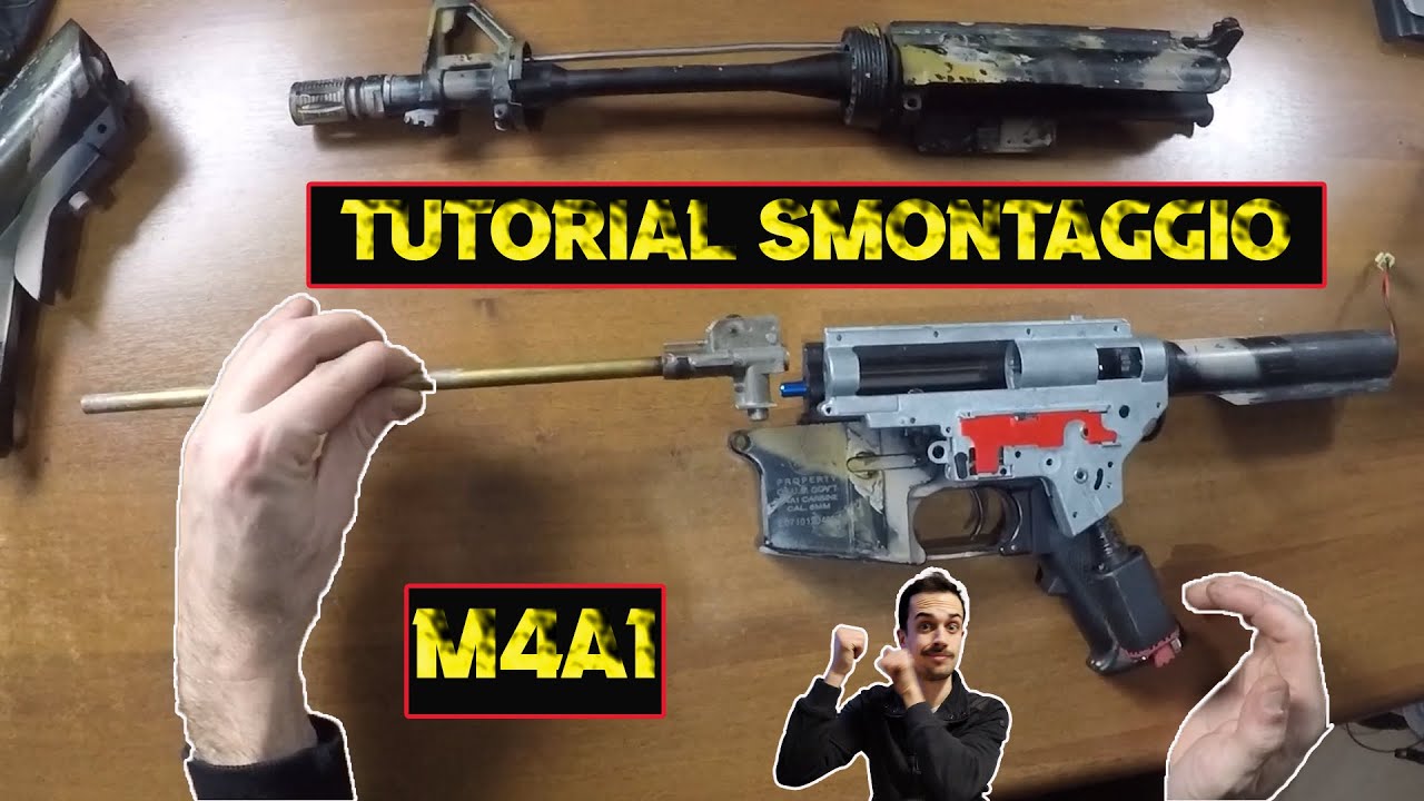 COME SMONTARE UN FUCILE M4A1-METODO DORMANDUN- #softair - YouTube