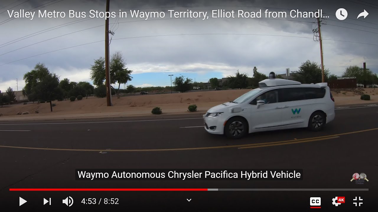 Valley Metro Bus Stops in Waymo Territory, Elliot Road from Chandler to ...