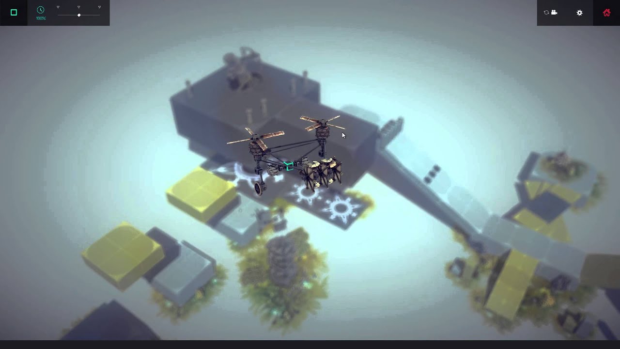 Besiege - Small and Nimble Tandem Rotor Heli - YouTube
