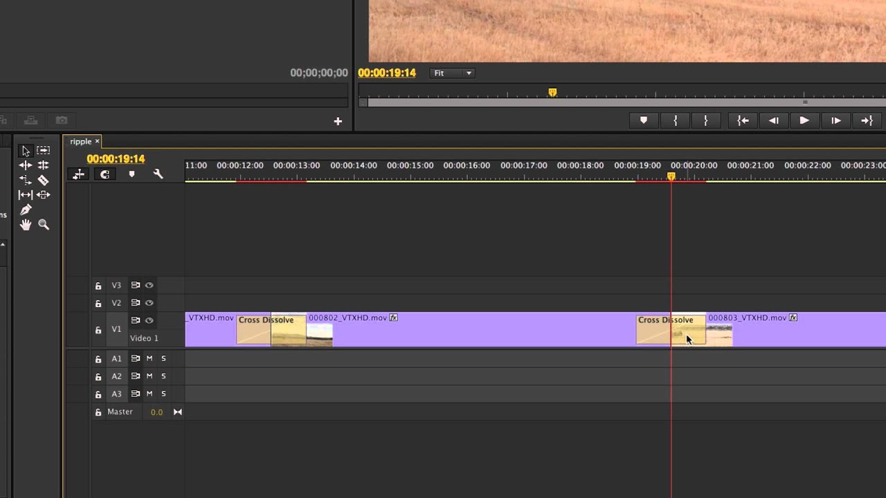 Premiere Pro New Features - Ripple to Playhead Keeping Transitions ...