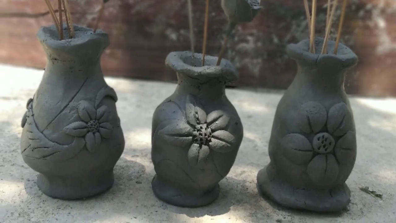 Easy and Awesome terracotta work. Beautiful clay flowers and pots ...
