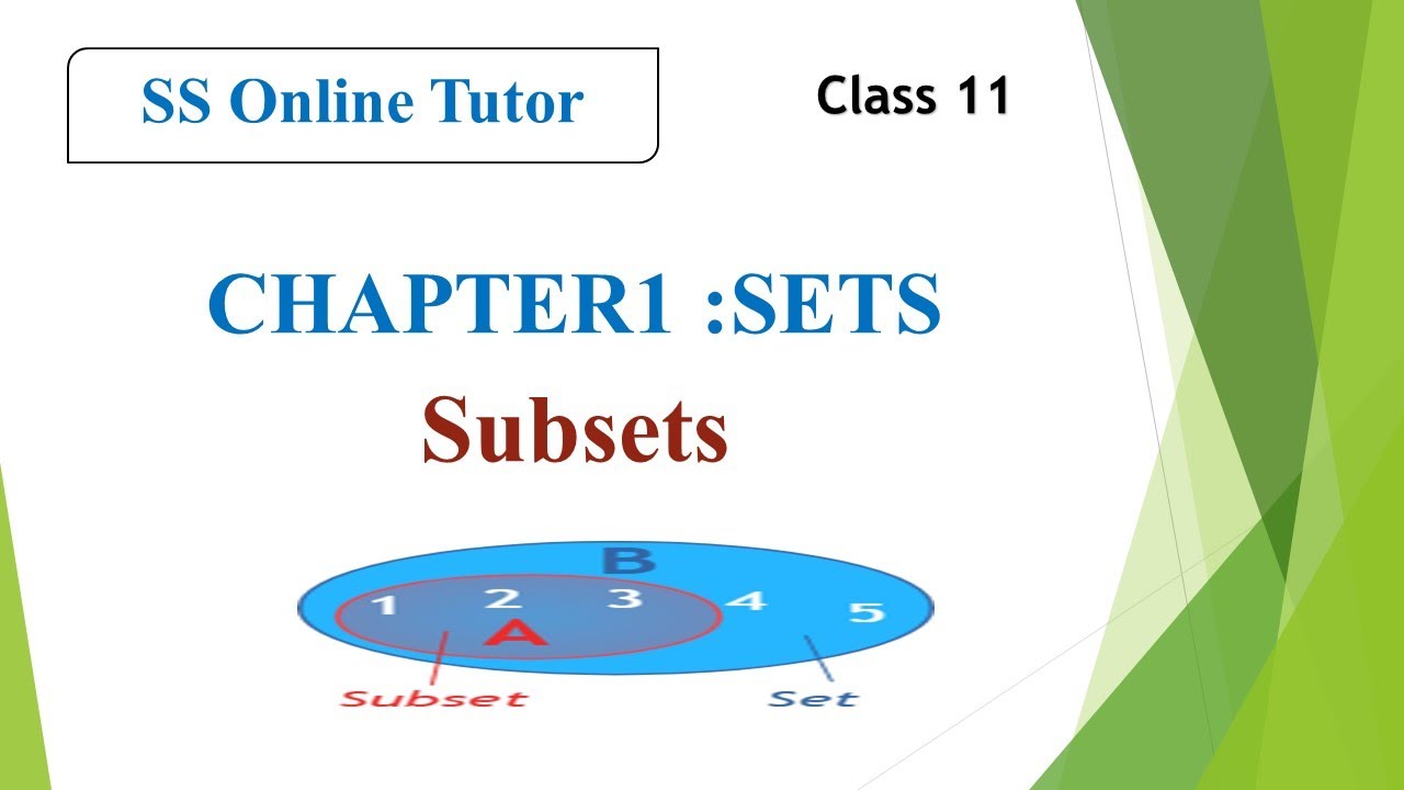 Subsets for Class 11 #ncert #class11maths #puc1 - YouTube