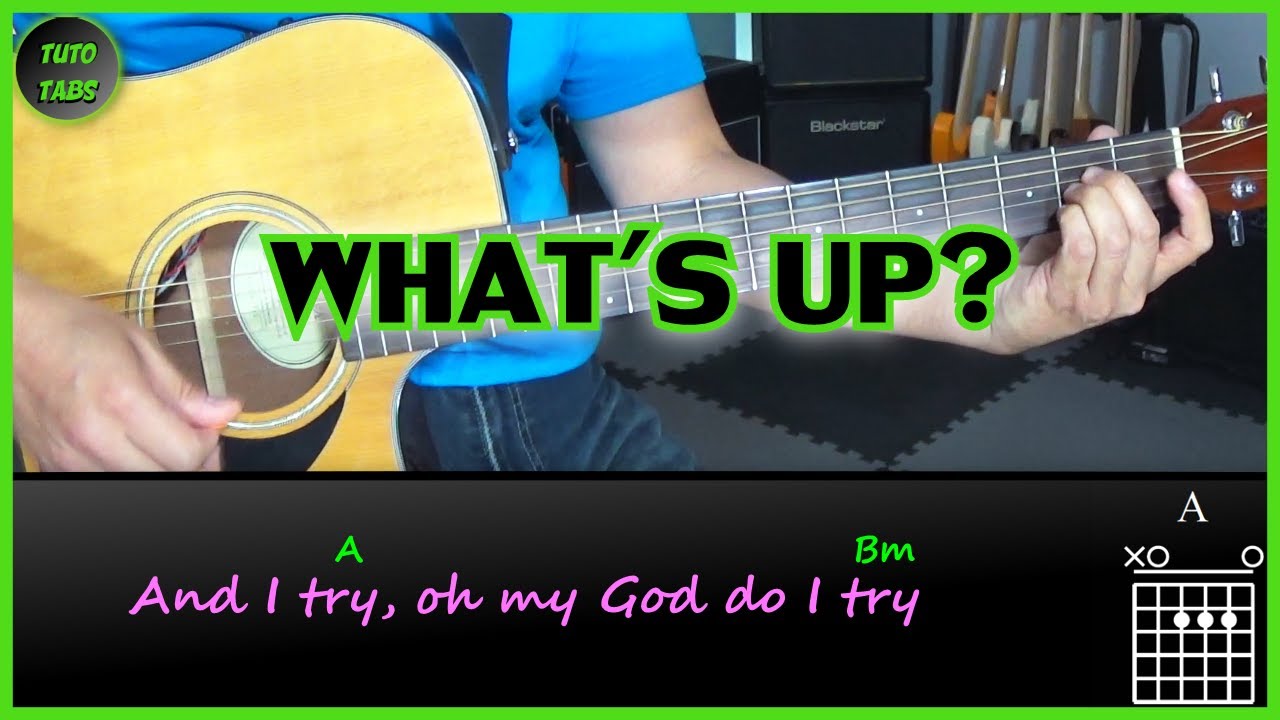 4 Non Blondes - WHAT'S UP? Chords & Lyrics on screen | Guitar Tutorial ...