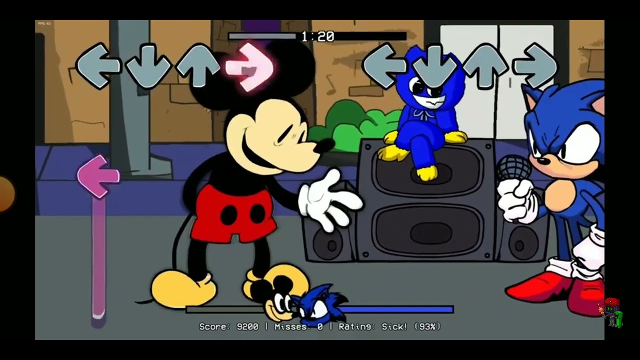 fnf vs Mickey mouse vs sonic exe on tails mods - YouTube