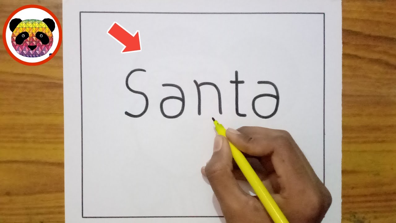 Santa Claus Drawing From Word Santa / Merry Christmas Drawing ...