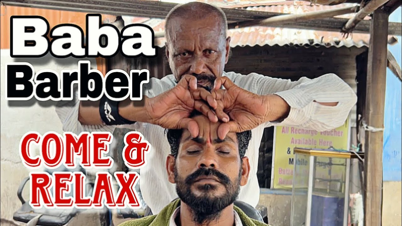 Baba Barber Greatest Head Massage with twist in neck - Amazing Indian ...
