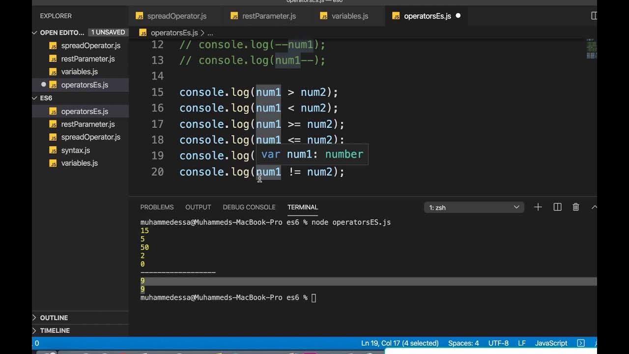 10 JavaScript ES6 | Relational Operators - YouTube
