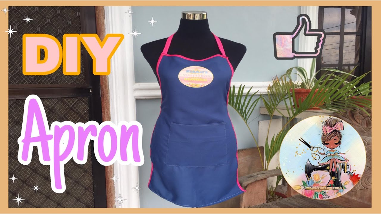 DIY: APRON | PAANO MANAHI NG APRON | APRON TUTORIAL - YouTube