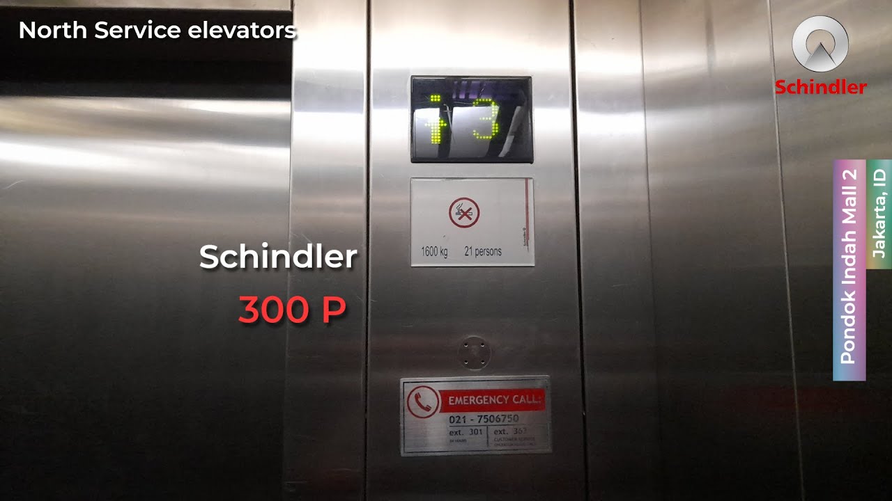 Schindler 300 P Traction Service Elevators - Pondok Indah Mall 2 ...