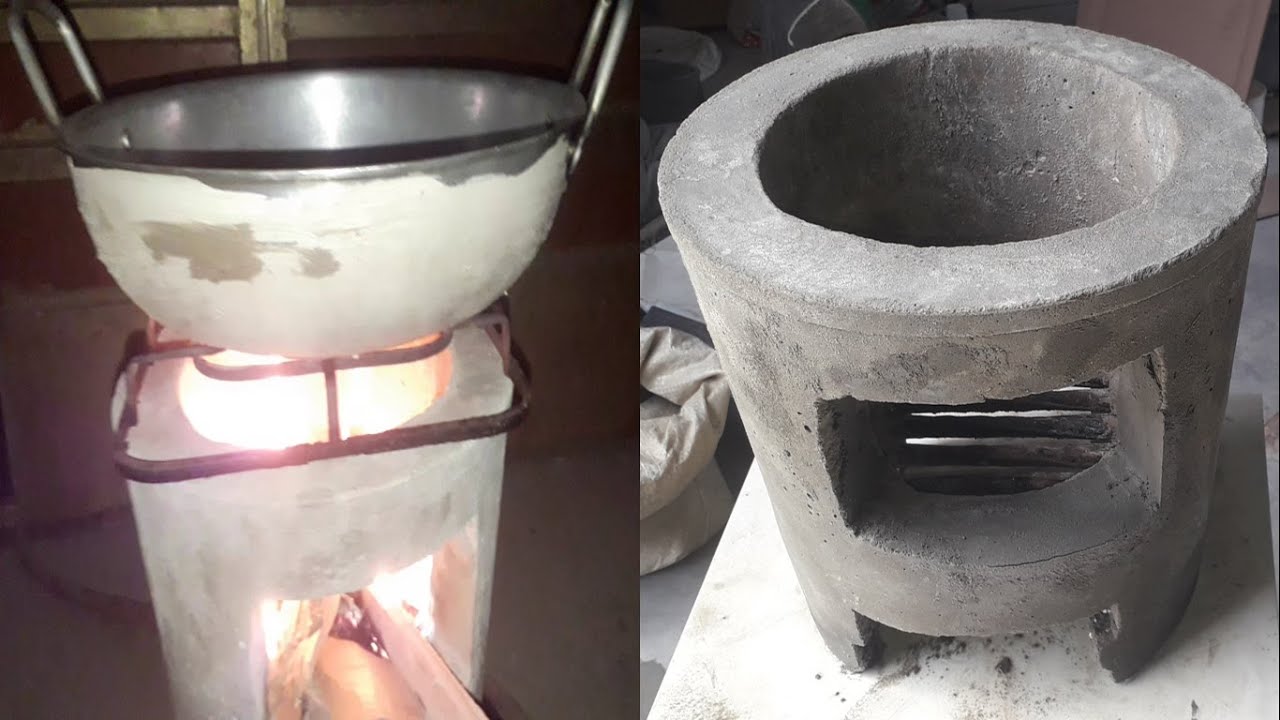 Make Cement stove portable, simple, and easy for wood fire - Cement diy ...