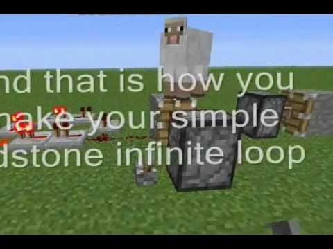 Minecraft - How to Make a Simple Infinite Redstone Loop - YouTube