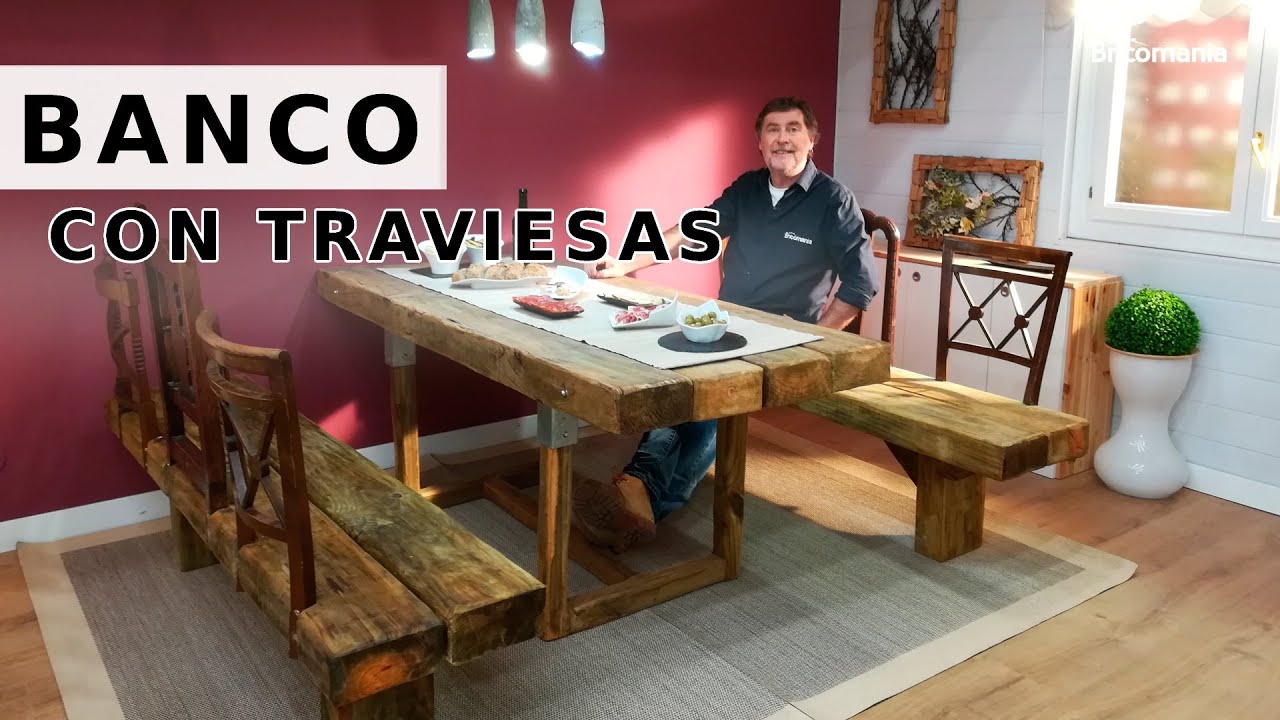 BANCO CON TRAVIESAS - Respaldos reutilizando sillas de madera ...