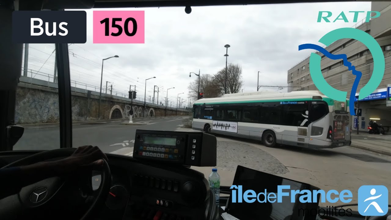 Bus 150 RATP | Porte de la Villette Métro - Stains Le Globe - 4K - YouTube