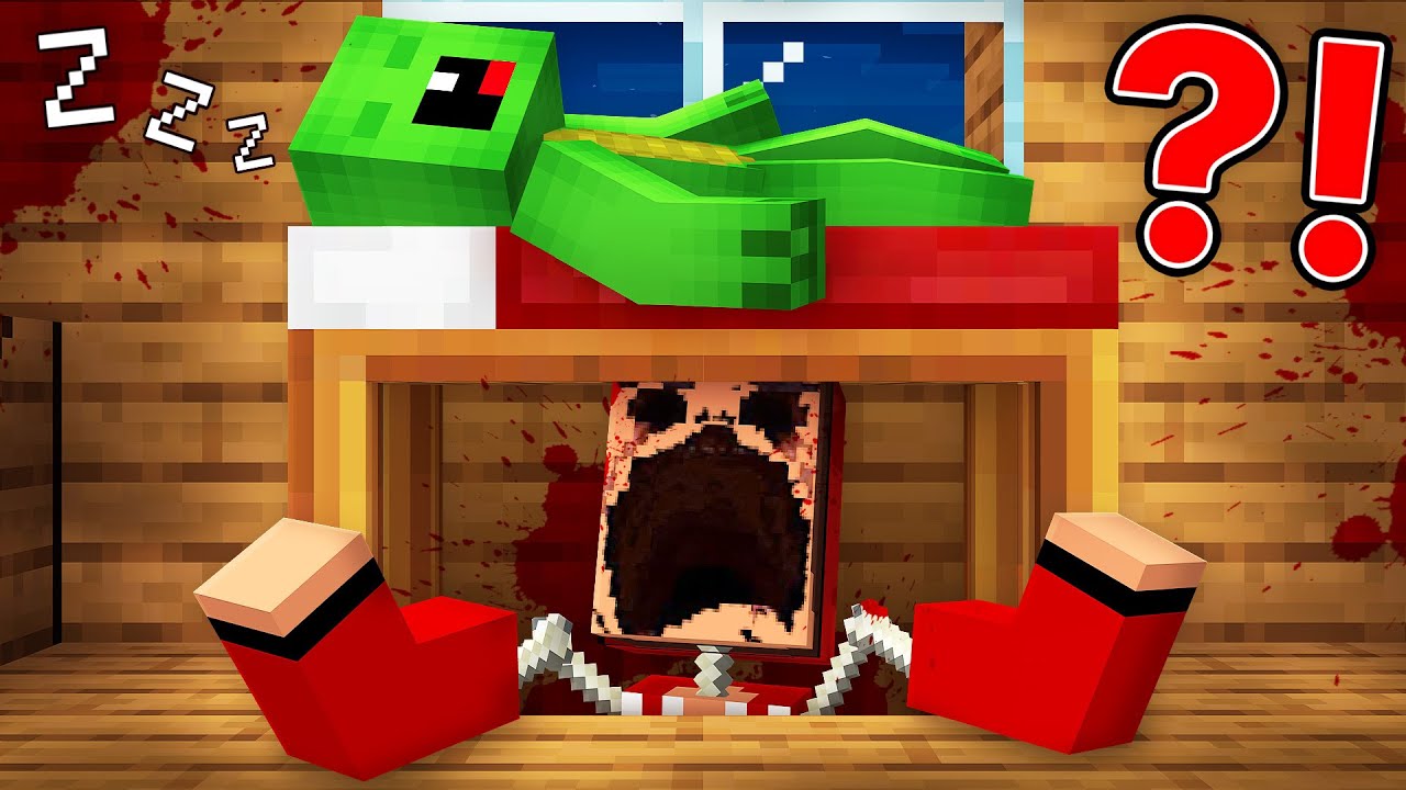 Scary JJ Under Mikey Bed in Minecraft (Maizen) - YouTube