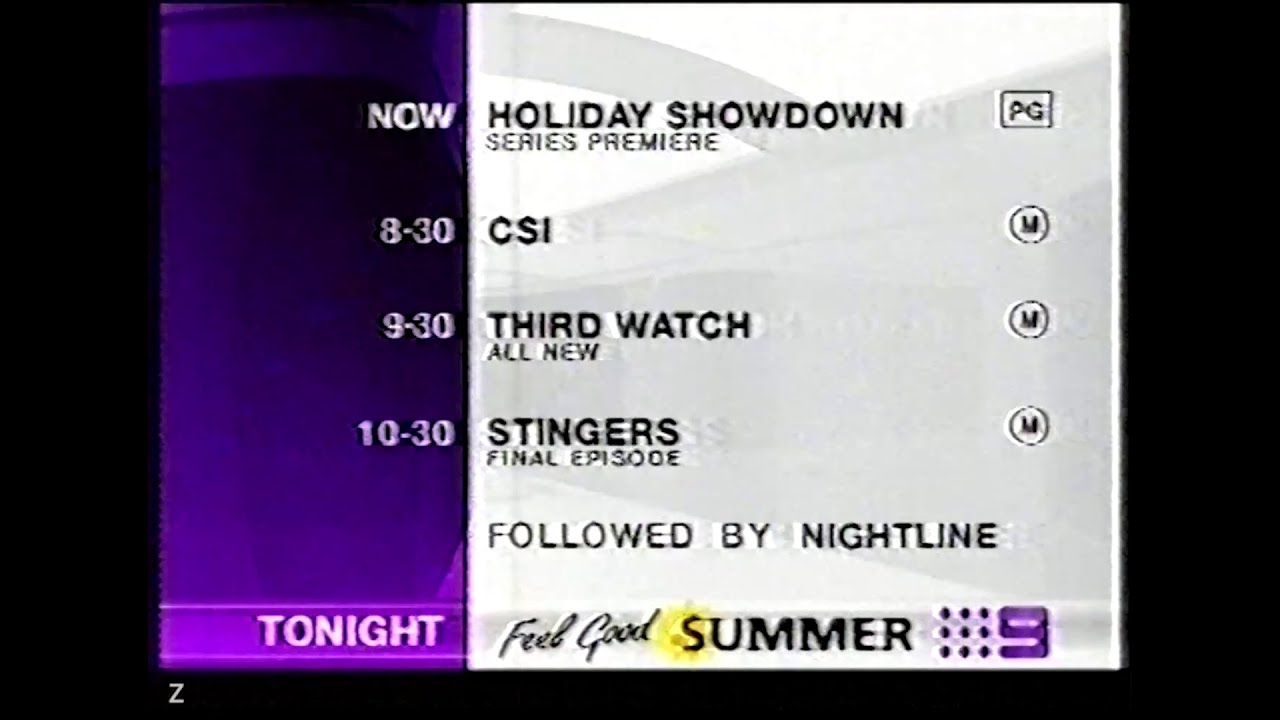 Channel Nine - Tuesday Themed Lineup and Christmas Ident (14.12.2004 ...