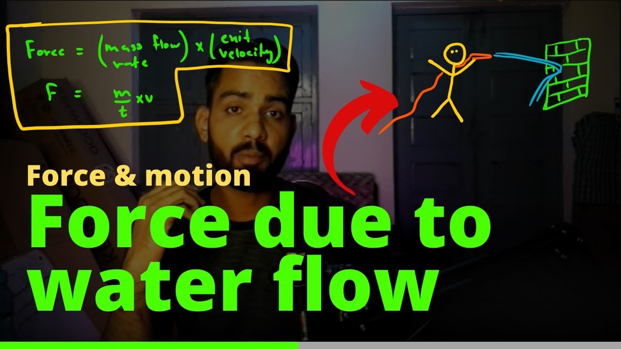Force due to water flow || Example 3.6 solution || force & motion class ...