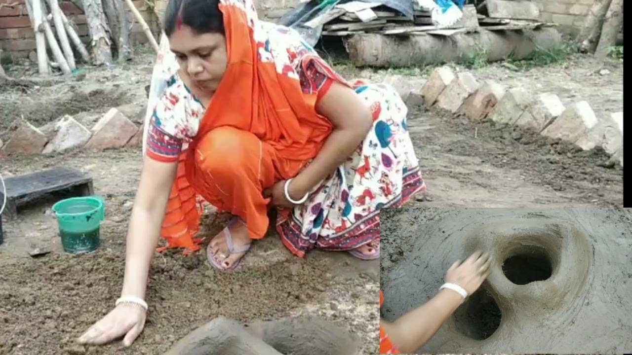 Making Clay Oven by Primitive Technology l Mud Oven Leaf & Wood - YouTube