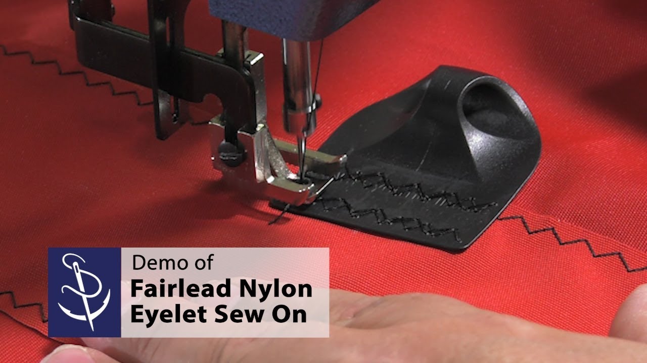 Fairlead Nylon Eyelet Sew On Demo - YouTube