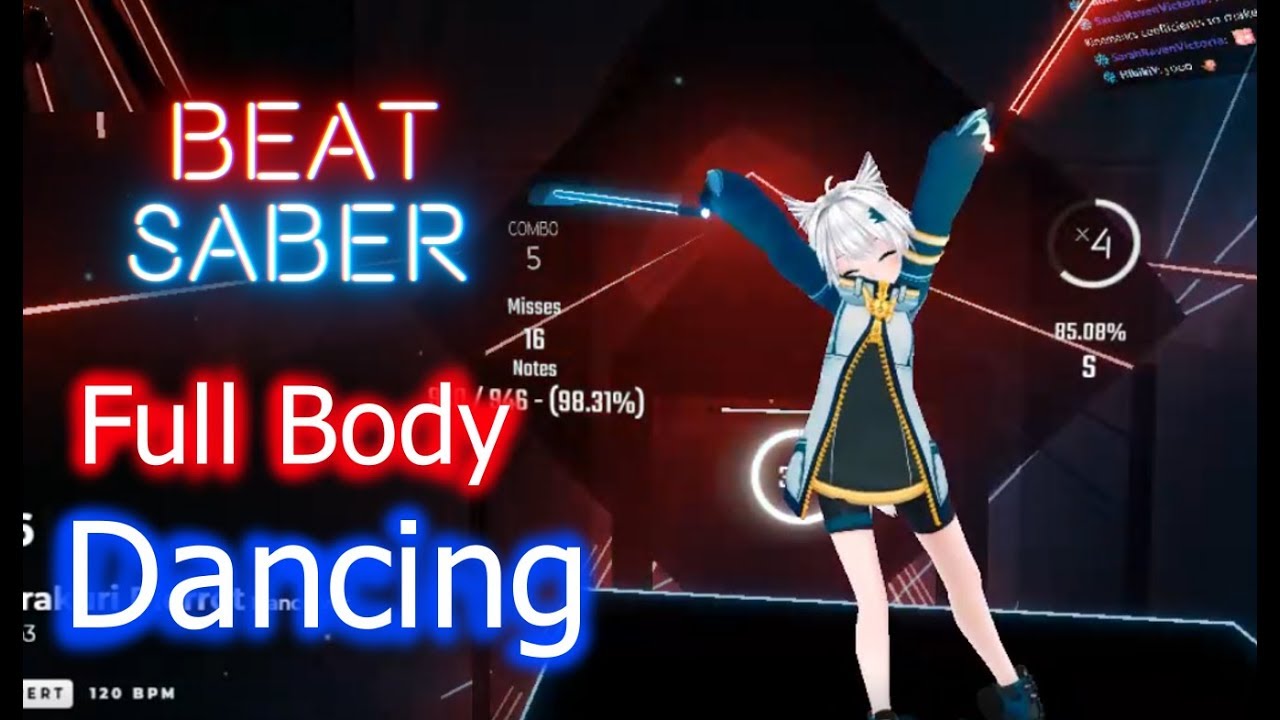 Dancing in Beat Saber with Full-Body Tracking! - YouTube
