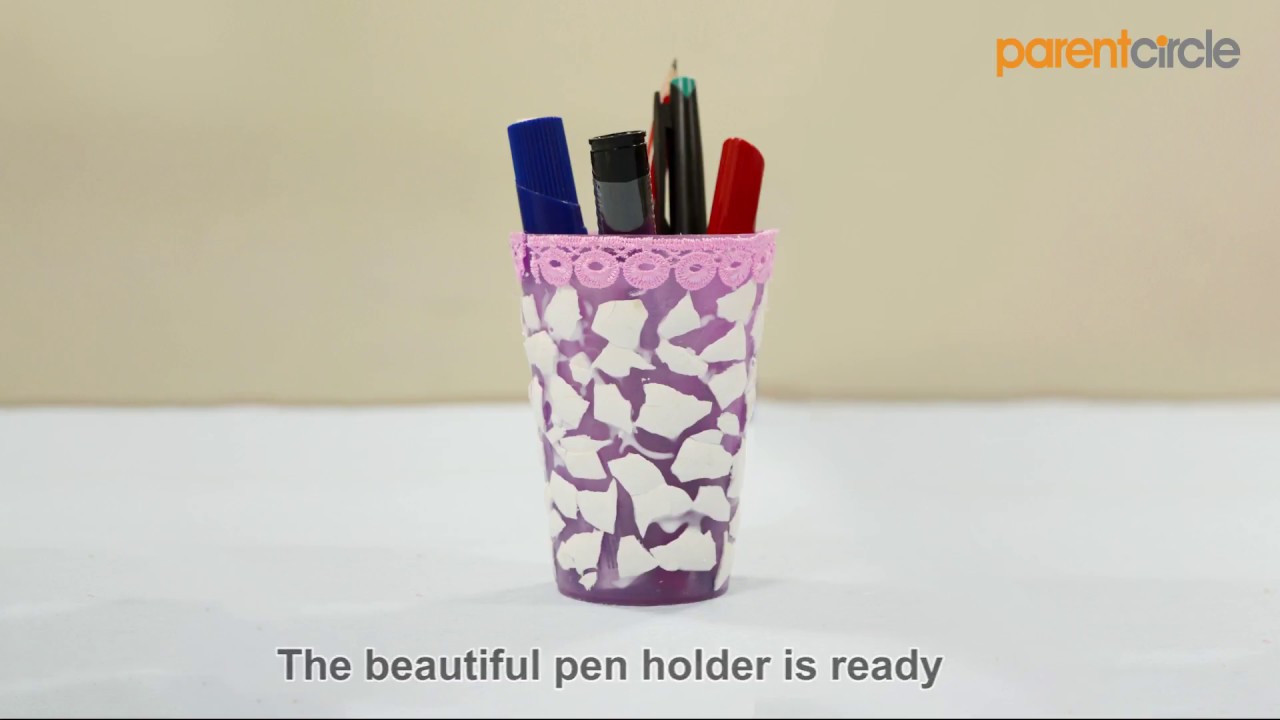 DIY Teacher's Day Gift | Mosaic Pen Holder - YouTube