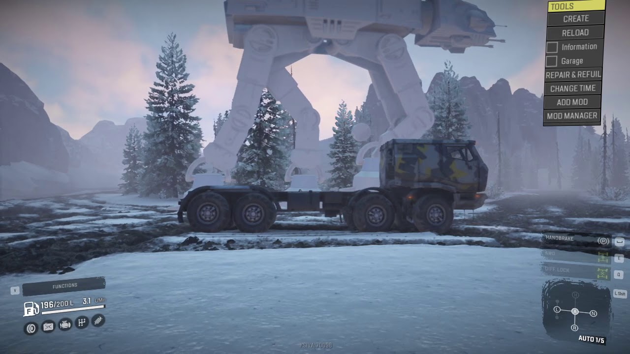 SnowRunner AT-AT Physics Test - YouTube