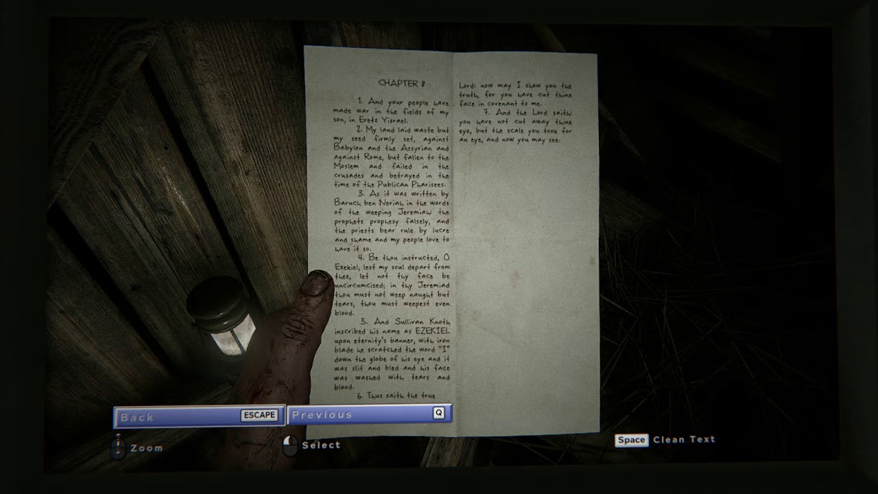 Outlast 2 - Ch 01 Genesis Note Knoth's Gospel Ch 8 - YouTube