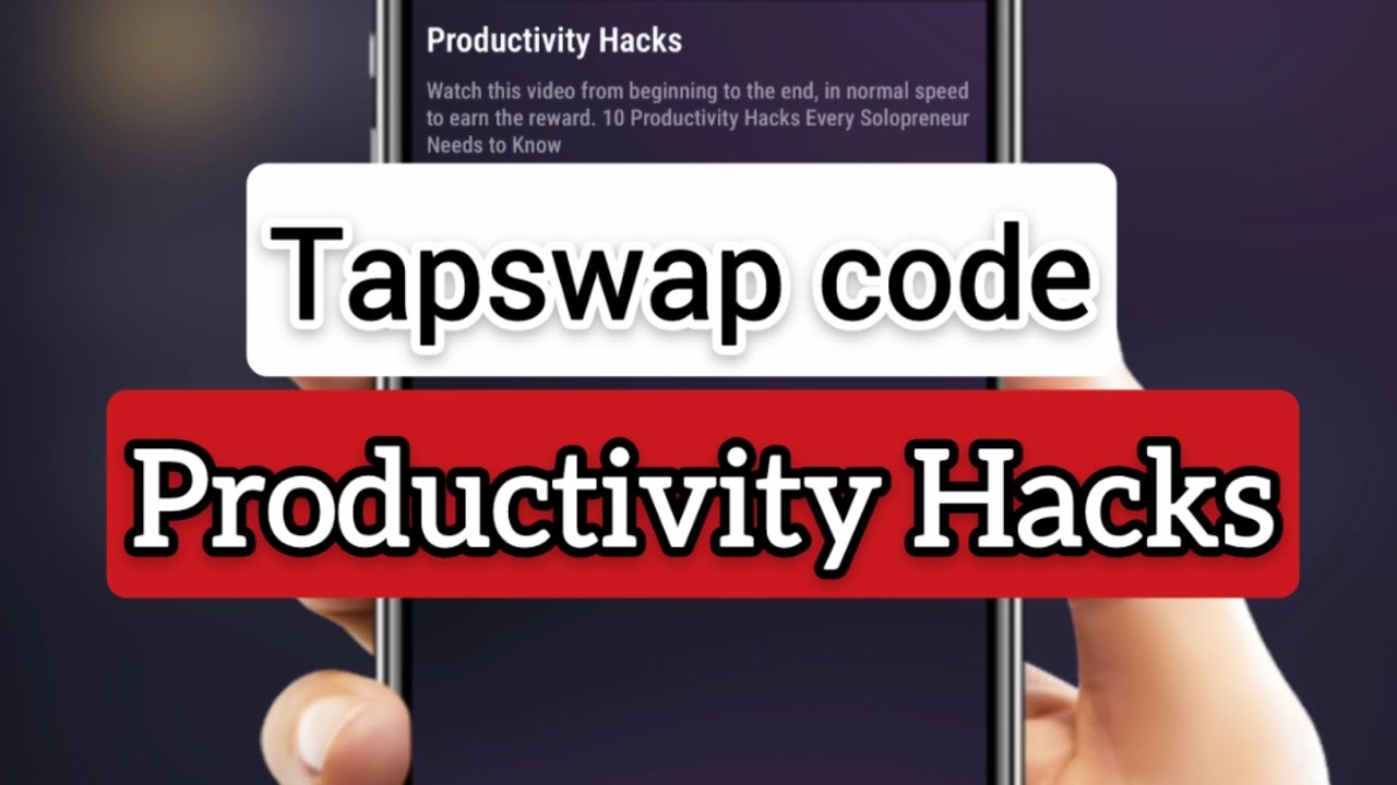 Productivity Hacks | Tapswap code || tapswap code Productivity Hacks #tapswapcode #crypto # ...