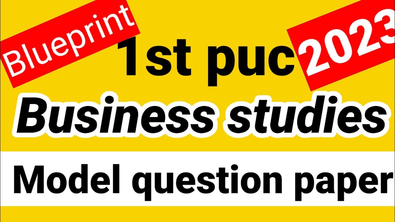 1st puc business studies blueprint model question paper kannada medium ...