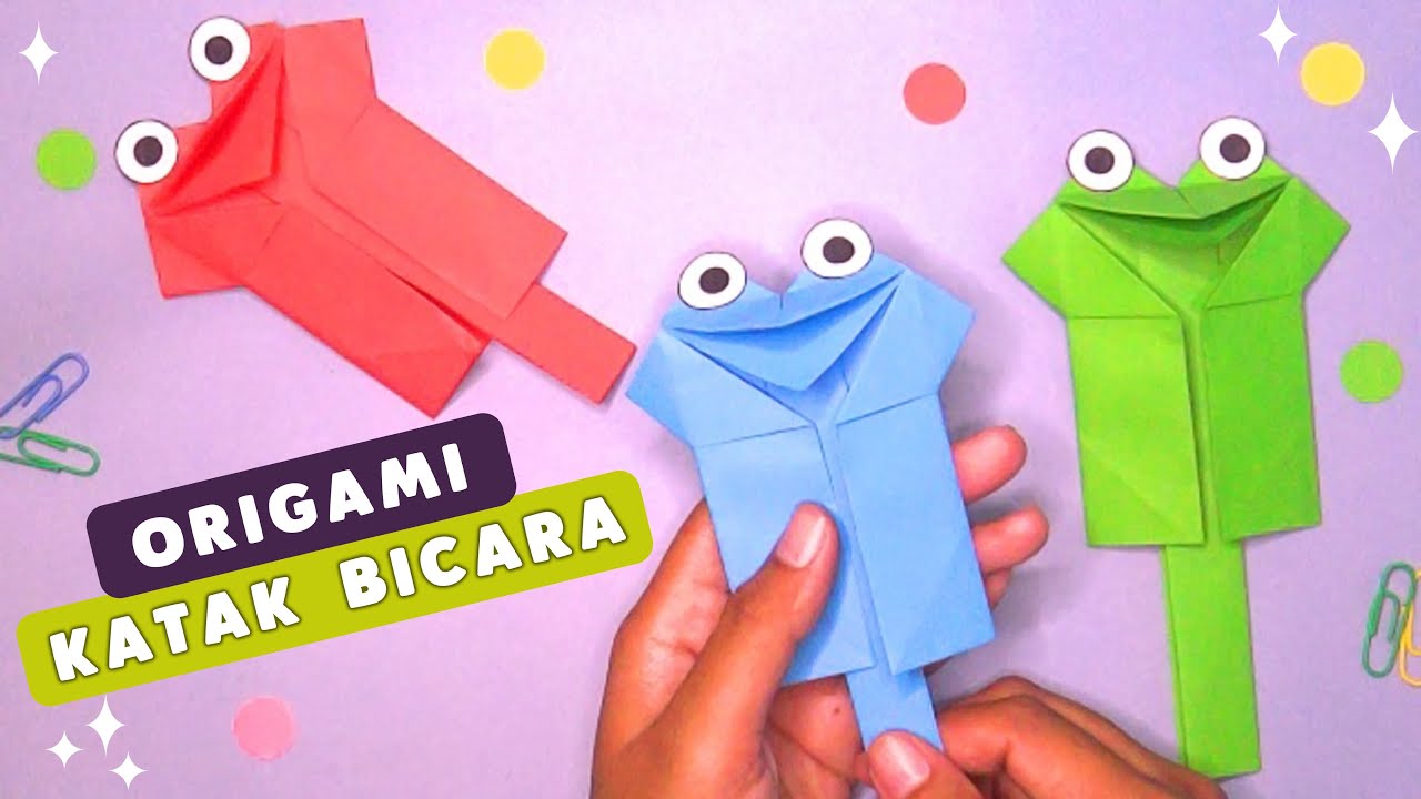 Origami Katak Bicara | Cara Membuat Origami Kertas Katak Bicara - YouTube