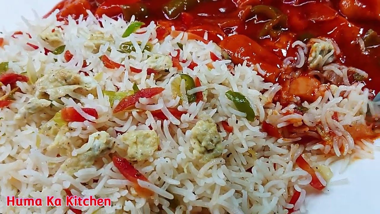 Restaurant-Style Chicken Shashlik & Egg Fried Rice Recipe | Chinese ...