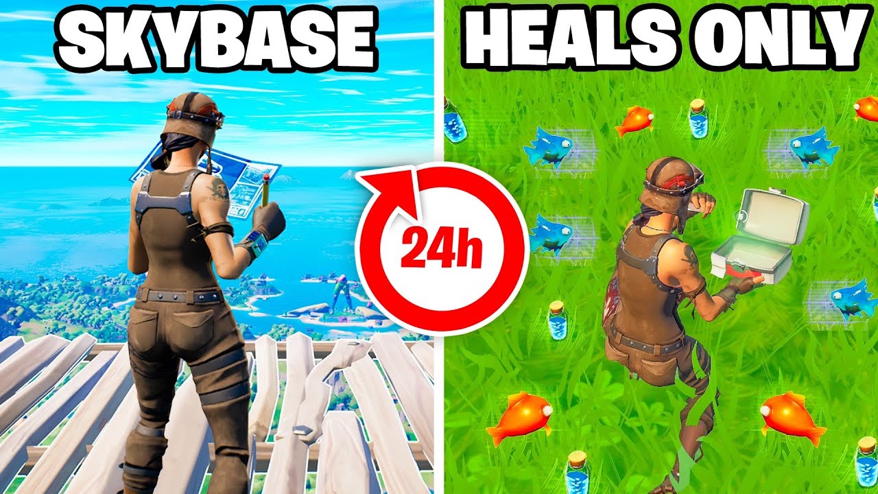 24 Fortnite Challenges In 24 Hours - YouTube