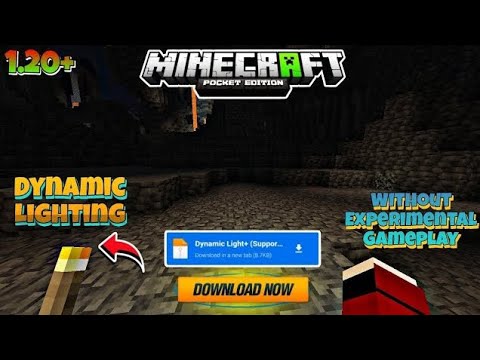 Minecraft Pe Off Hand Torch 1.20 🥰/ Dynamic Lighting Minecraft Pe 1.20😍 - YouTube