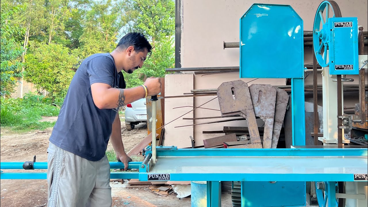 Band saw with sliding table Heavy Dity - YouTube