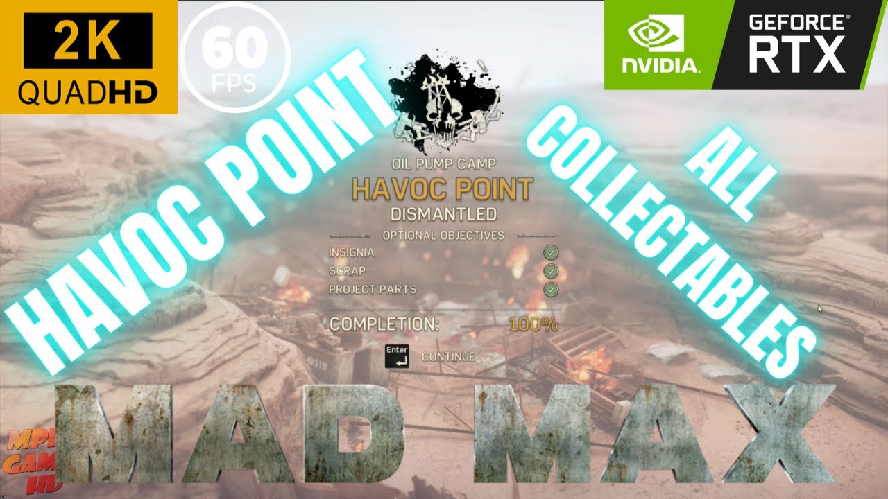 Mad Max | HAVOC POINT | All Collectables | 1440p@60ᶠᵖˢ - YouTube