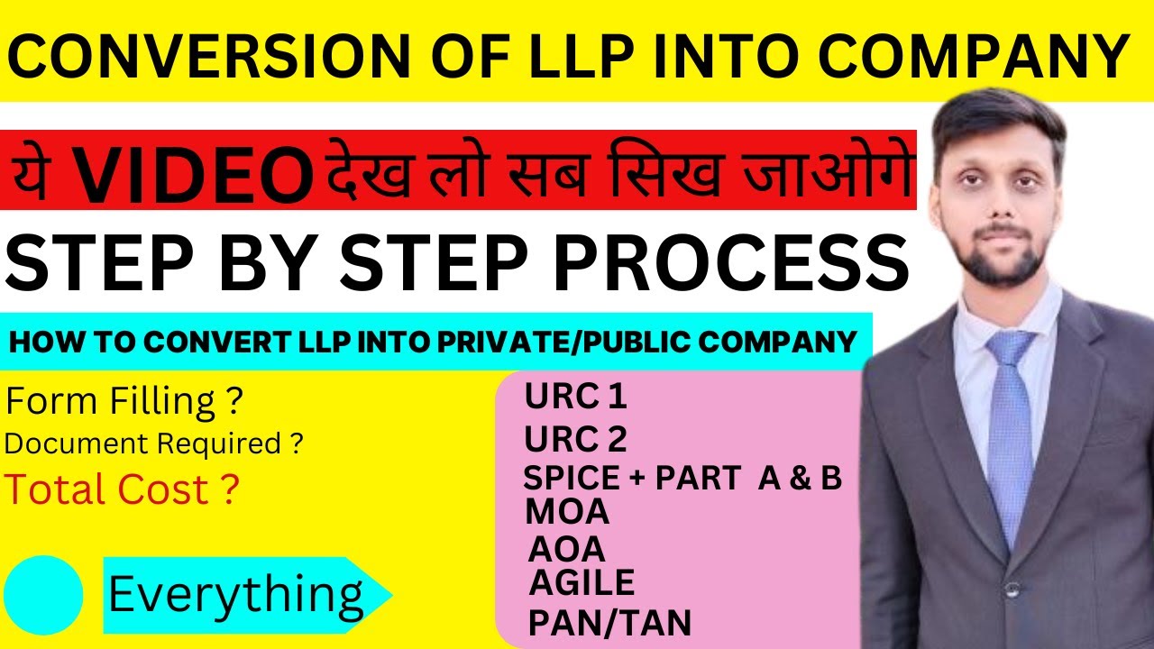 How to convert LLP into private limited company || conversation of LLP ...