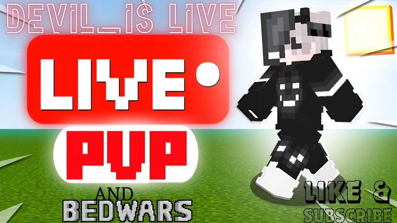 ||MINECRAFT BEDWARS AND PVP LIVE ||PLAYING IN PUBLIC SERVER JOIN NOW||MINECRAFT LIVE||DEVIL_IS ...