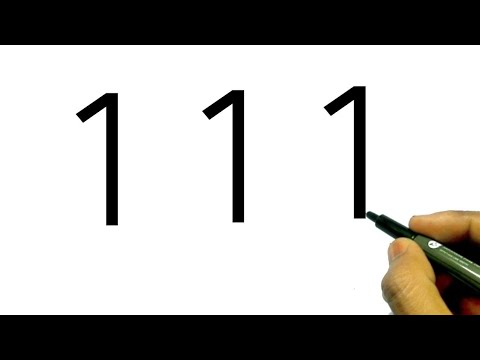 Beautiful drawing from 111 / easy drawing trick / different drawings ...