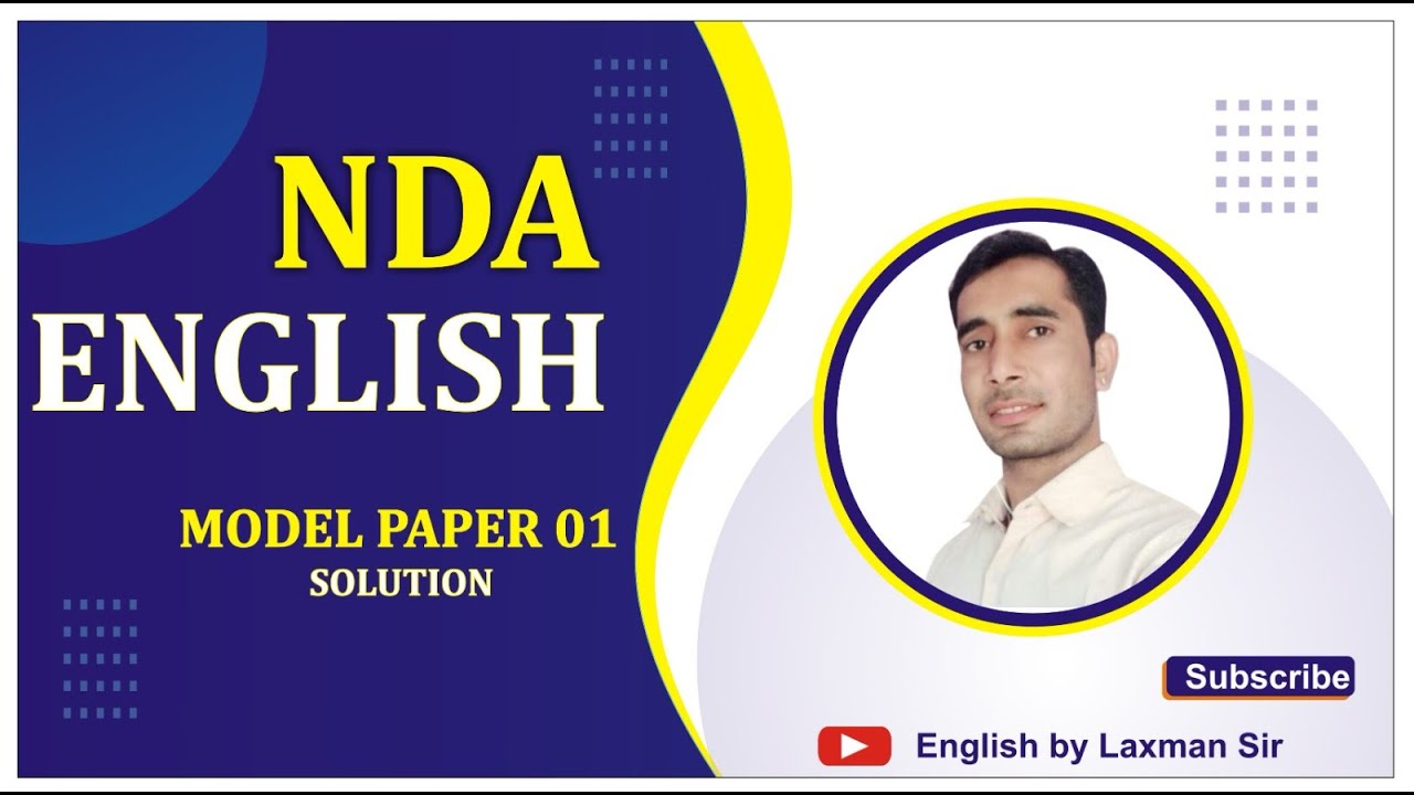 NDA ENGLISH MODEL PAPER-1#upsc #nda - YouTube