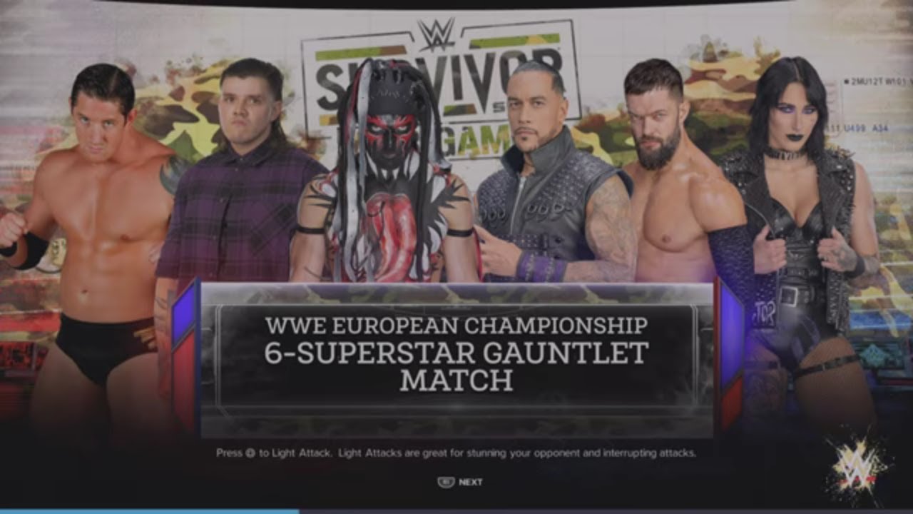 WWE 2K24 Demon Finn VS Priest, Dominik, Wade, Finn, Rhea Req. Gauntlet ...