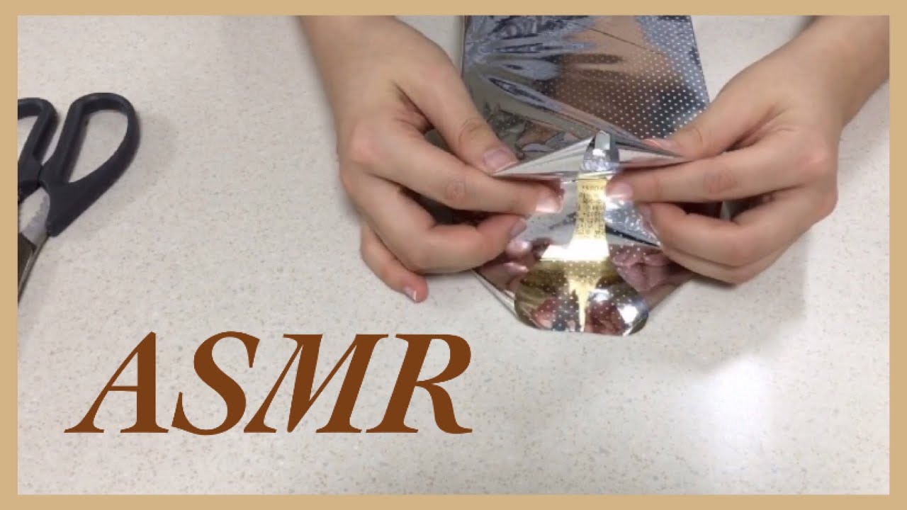 ASMR gift wrapping sound (No talking) 조용히 선물 포장하는 소리 - YouTube