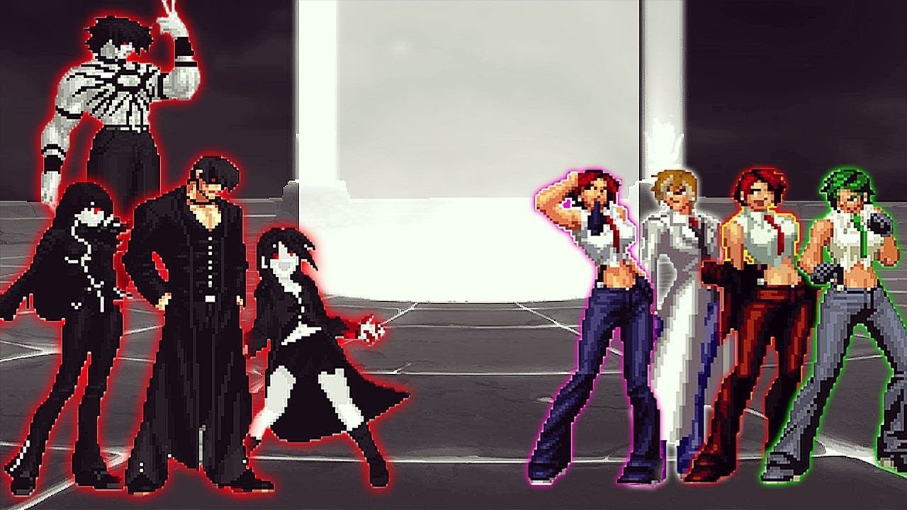 [KOF Mugen] Orochi Iori BF Remake Vs Vanessa Team - YouTube