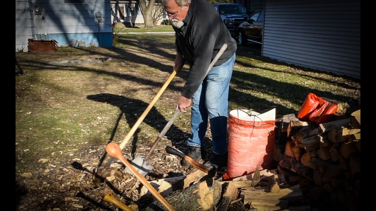 One 'Slick' Tip for Bagging Ax Chips & Firewood - YouTube