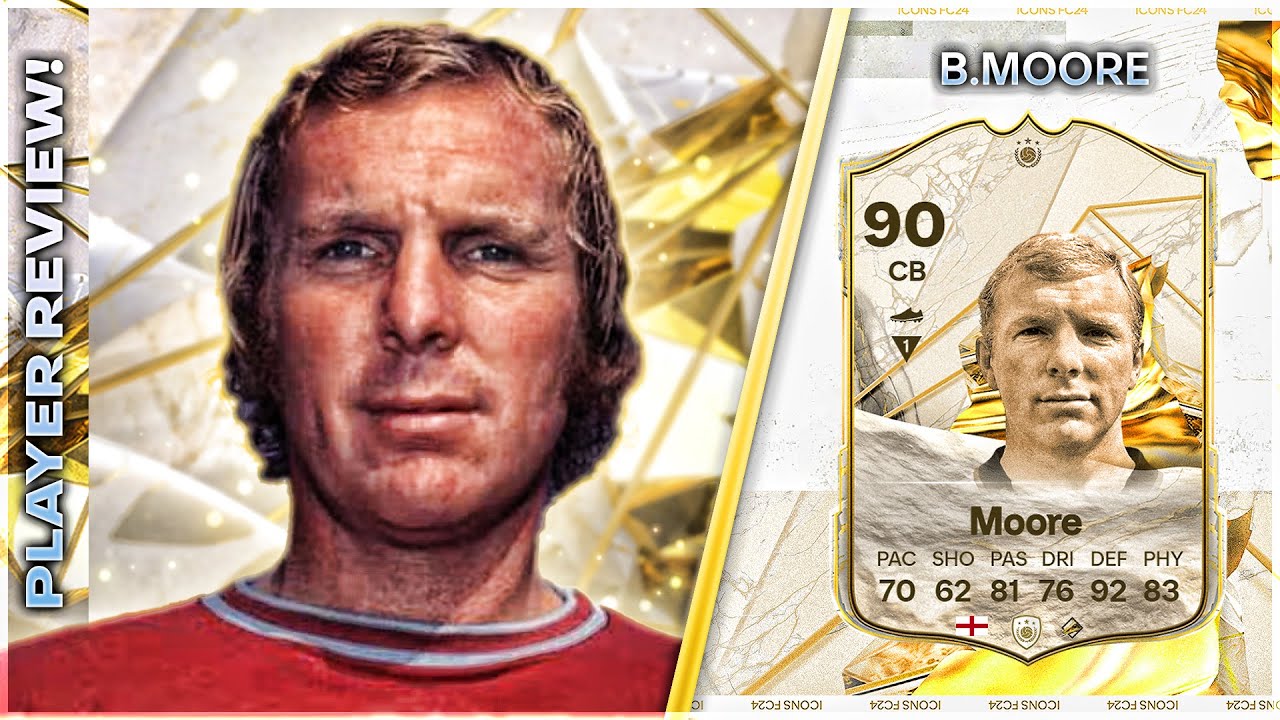 USABLE????? ICON 90 RATED BOOBY MOORE PLAYER REVIEW - EA FC24 ULTIMATE ...