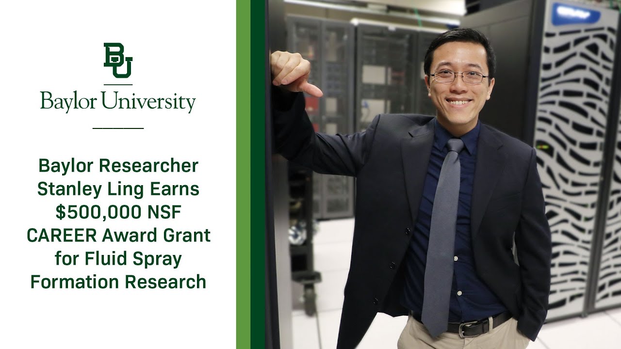 Stanley Ling Earns $500,000 NSF CAREER Award Grant for Fluid Spray Formation Research - YouTube
