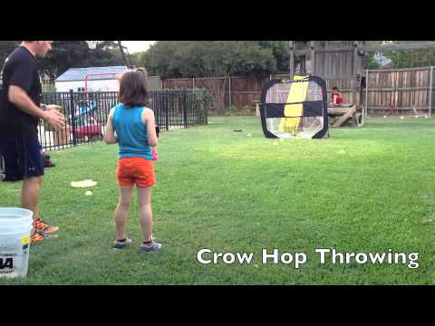 Softball - Crow Hop Throwing - YouTube