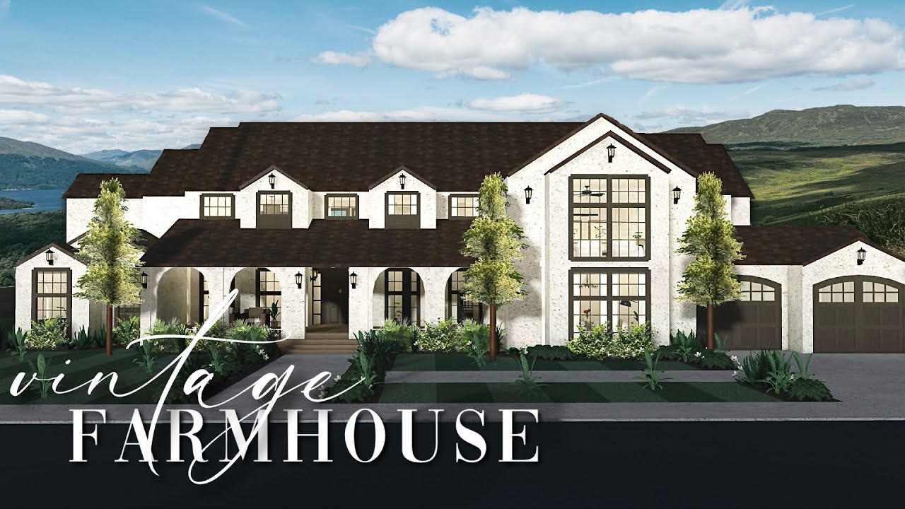 Bloxburg: Vintage Elegant Modern Farmhouse | No Large Plot | No ...