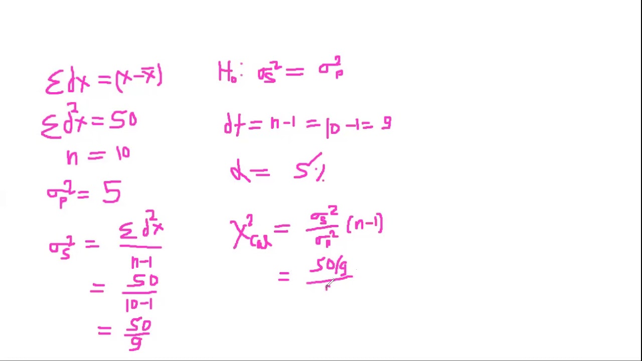 Chi Square Problem 2 - YouTube